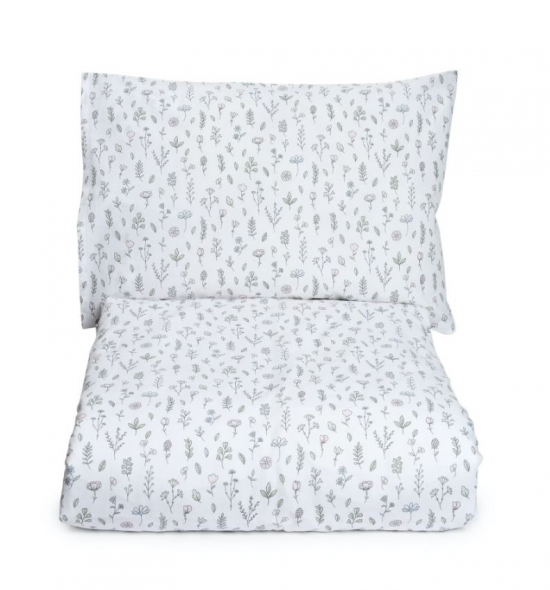 Mini Dreams Sengesett Sprinkelseng Blomstereng, Hvit
