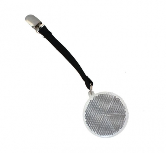 Refleks med clips, Rund Svart | Reflexer - BARNEVOGNER | Kjopba