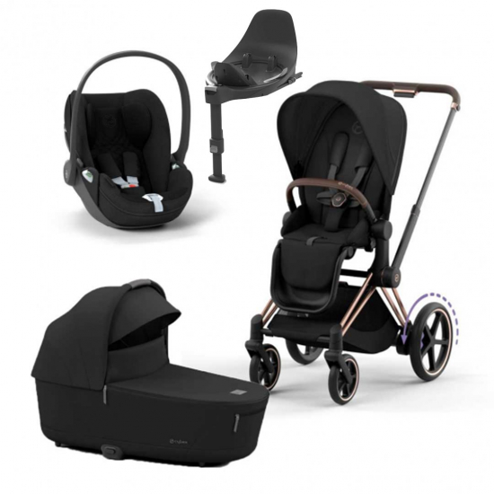 Cybex E-Priam Inkl. Cloud T Babybilstol og Base | Barnevogne