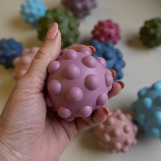 Tiny Tot Sensory Silicone Fidget Small Balls - Grape | Leker